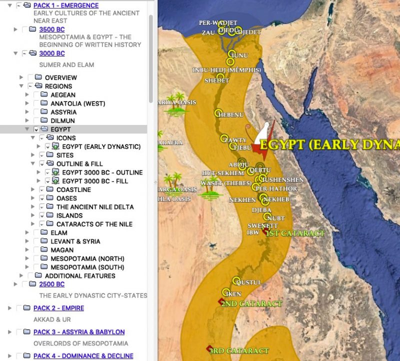 UNIFICATION OF ANCIENT EGYPT – TIMESCAPES MAPS